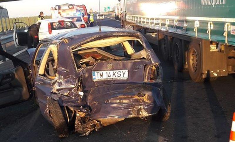 Accident mortal pe autostradă, între Lugoj şi Timişoara