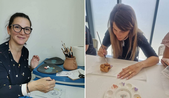 La Timișoara, mamele copiilor prematuri se vindecă pictând icoane